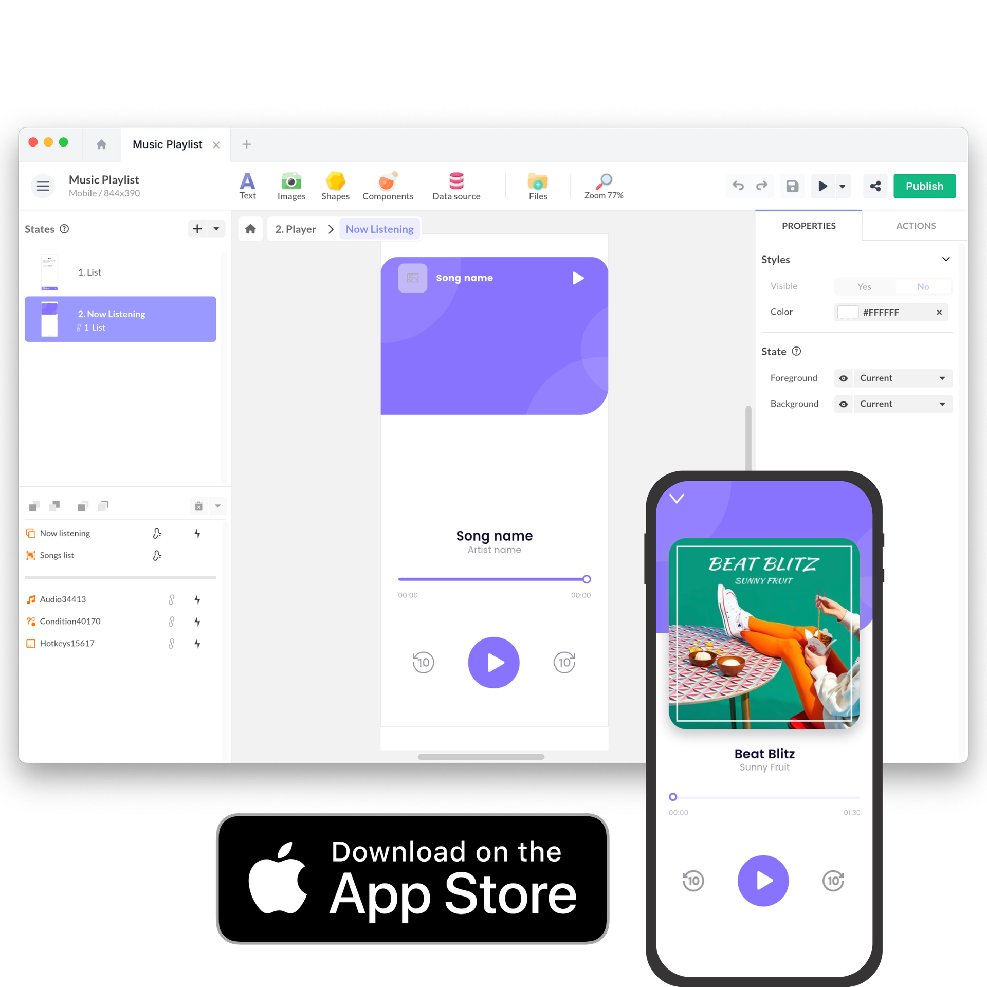 Create an iOS app without coding - PandaSuite